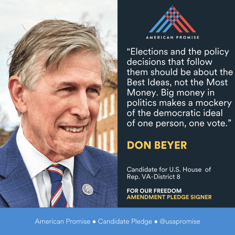 Don Beyer - Supports The For Our Freedom Amendment