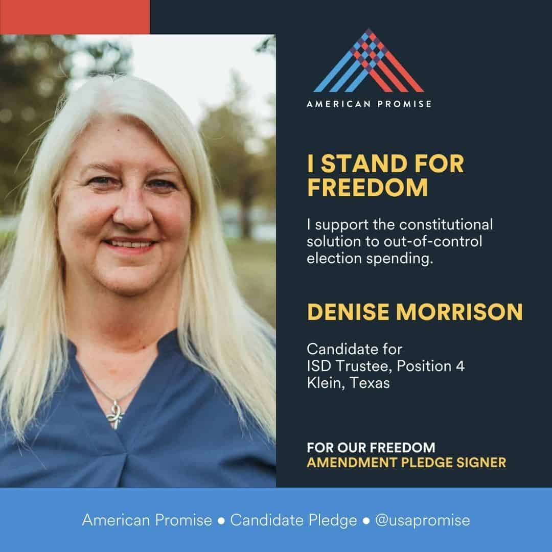 Denise Morrison - Supports The For Our Freedom Amendment